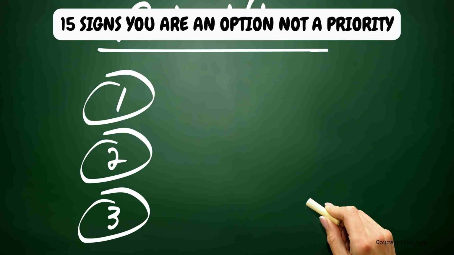 15 Signs You Are An Option Not A Priority