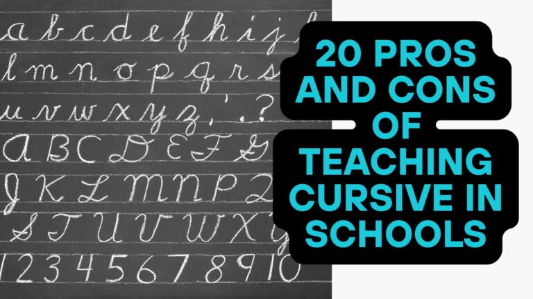 20 Pros And Cons Of Teaching Cursive In Schools