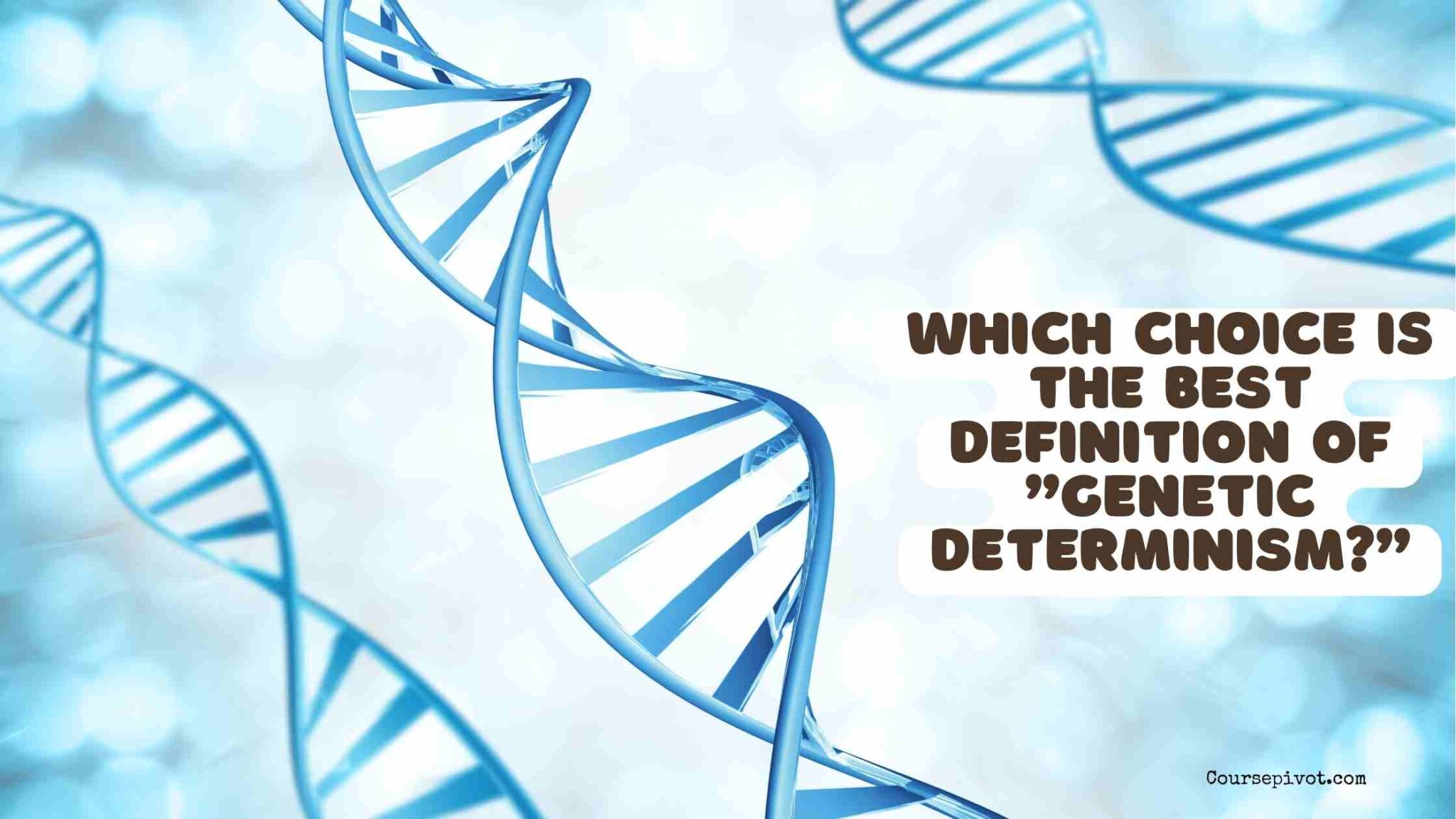 What Is The Best Definition Of Genetic Determinism?