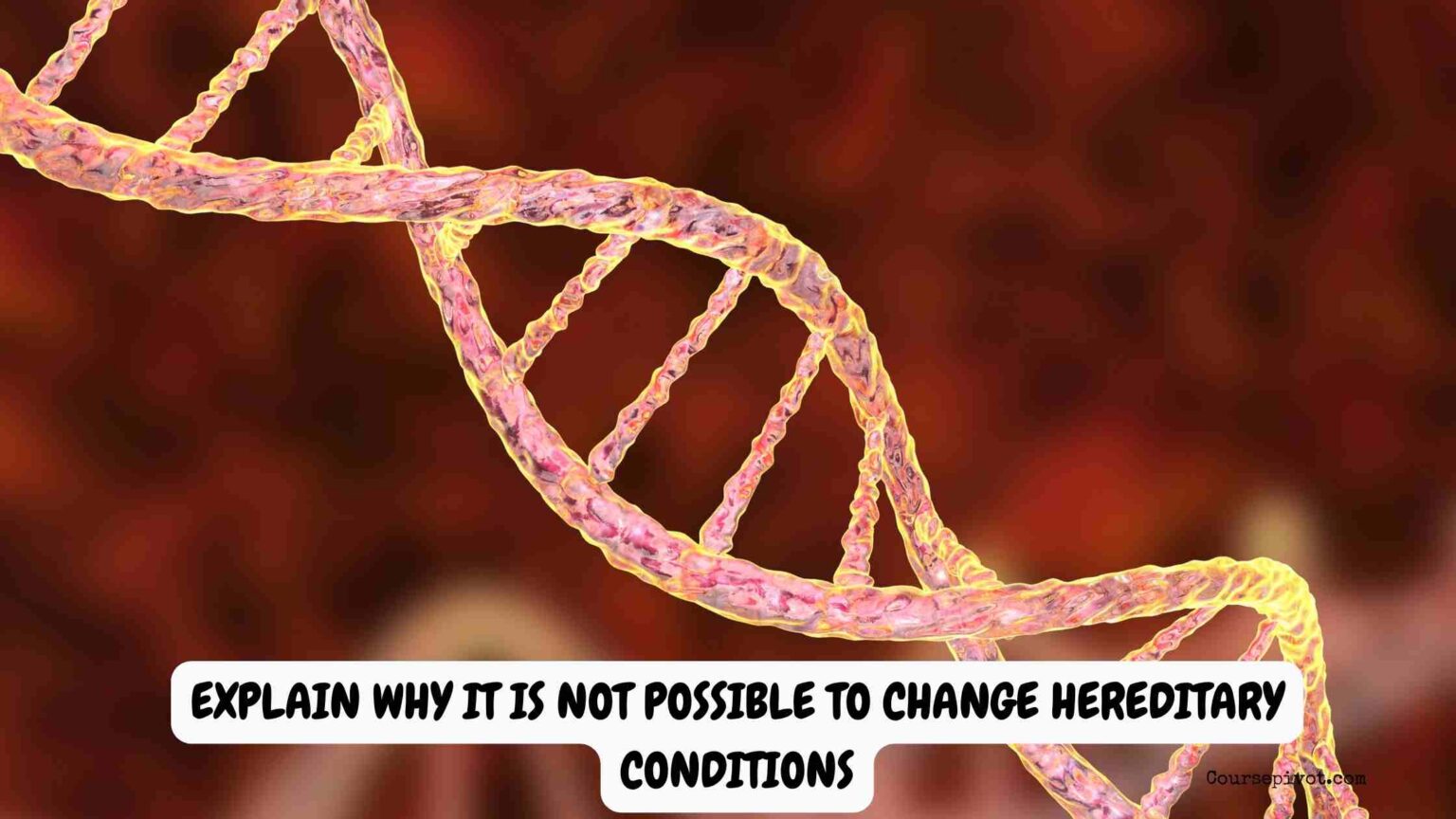 Why It Is Not Possible To Change Hereditary Conditions